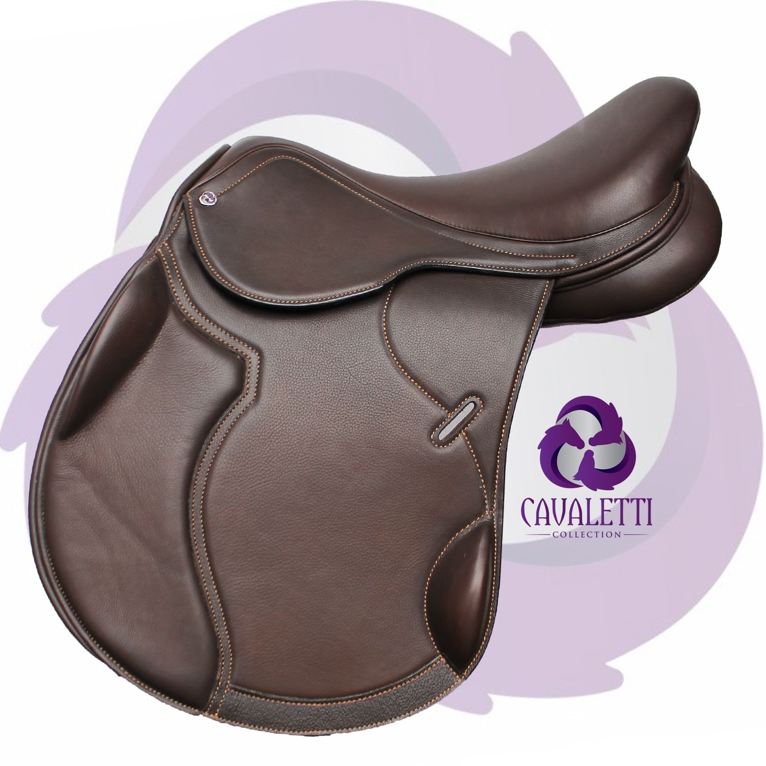 brown jumping saddle